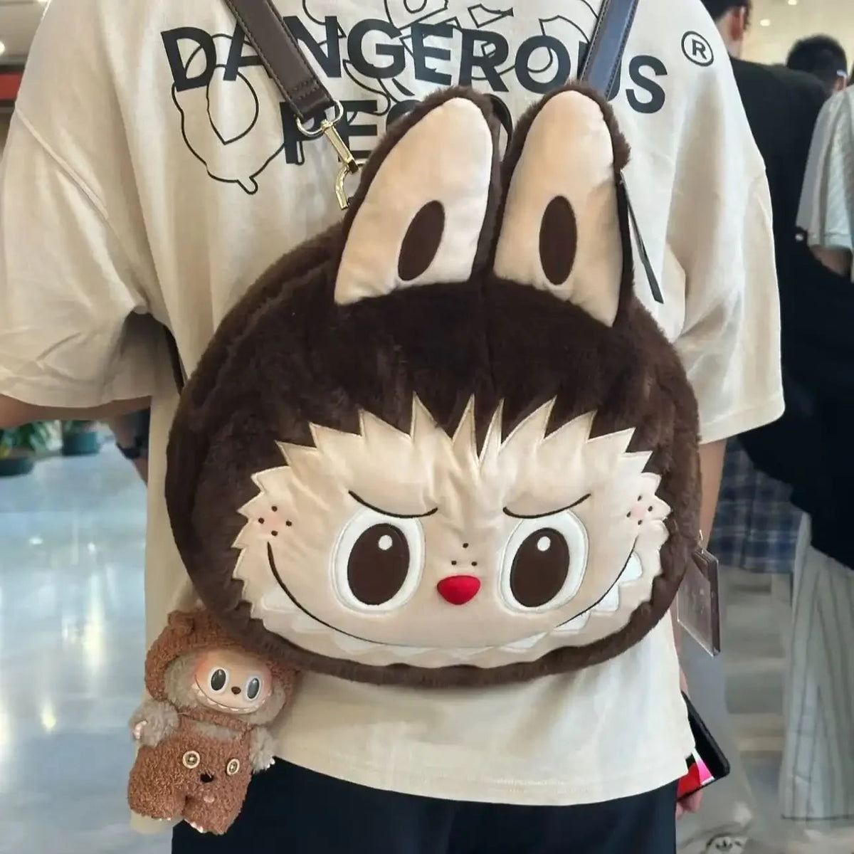Labubu Big Head Plush Backpack – Calarbo