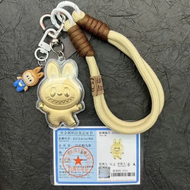 Labubu 20mg Gold Charm Keychain – Calarbo